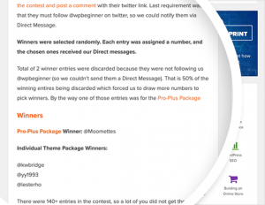 How to Announce a Giveaway Winner (9 Examples and Templates)